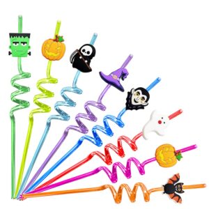 24 reusable halloween straws halloween party favors halloween party decoration birthday party decoration supplies for treat bags goodie gifts