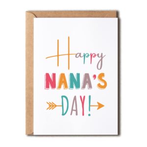 happy nanas day card. happy birthday card. mother's day card. card for nana. card for grandma. mother's day card. nana gift. gift for her.