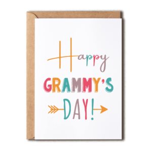 eirlysdesigns greeting card for grammy or grandma. premium 5 x 7 inches birthday or mother's day card. includes envelope.