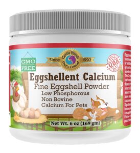 calcium for dogs and cats - fine eggshell powder - strong hip & joint supplement for dogs and cats- dietary supplement - no additives - pet's friend eggshellent calcium 6oz