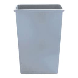 boardwalk slim waste container, 23 gal, gray, plastic - bwk23glsjgra