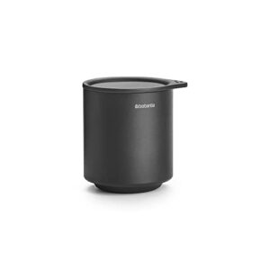 brabantia mindset bathroom storage pot with lid (mineral infinite gray) cue tip, cotton pads, jewellery storage organizer holder for washbasin or cupboard