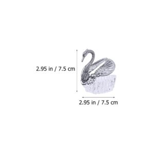 24Pcs Wedding Candy Boxes Swan Shaped Candy Containers Packing Boxes Ornament Fillable Pouch Party Favors for Wedding Bridal Shower Party Supplies Silver