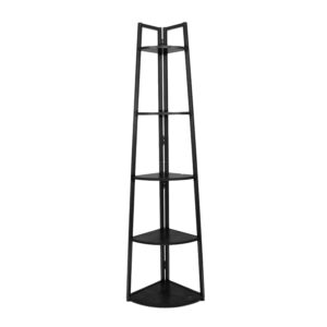 lazyland corner shelf 65 inch tall bookcase 5 tier corner bookshelf corner ladder shelf small bookshelf antique plant rack freestanding for bathroom, kitchen, living room, bedroom, home office