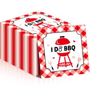 100 pieces i do bbq napkins i do bbq decorations red checkered napkins red gingham napkins red i do bbq disposable paper for engagement wedding bridal shower, bachelorette party supplies,5 x 5 inches