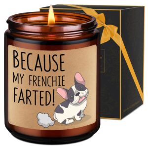 leado candles, frenchie gifts for women, men - funny bulldog gifts for frenchie owners, frenchie dad, frenchie mom gifts - christmas, birthday gifts for frenchie lovers, bulldog lover gifts