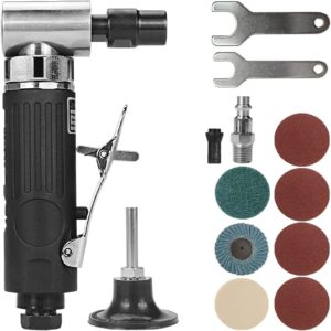 baiwen 1/4" right angle air die grinder - 90 degree heavy duty 20,000 rpm compressed sander polisher tool for contour grinding, polishing, milling, cutting