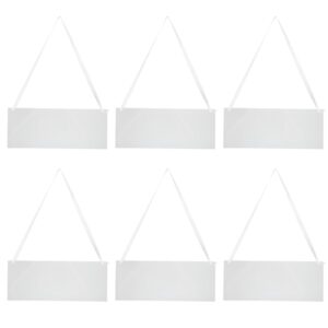 ultechnovo diy acrylic wedding chair signs blank clear for mr mrs wedding home office crafting for bride groom with ribbon 6pcs