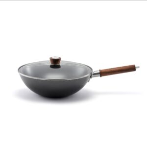 zwilling dragon 12-inch carbon steel wok with lid