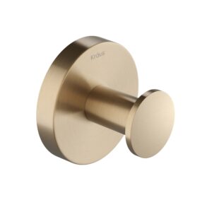 kraus elie bathroom robe and towel hook in brushed gold, kea-18801bg