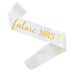 magnusson's garden future mrs sash for bride-to-be, bachelorette party, bridal shower, wedding party sash for future wifey