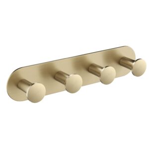 kraus elie bathroom robe and towel rack with 4 hooks in brushed gold, kea-18804bg