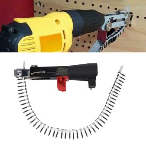 auto feed screw guns, collated screw guns chain nail guns adapter automatic electric drill screw tightening equipment installed on electric drill for gypsum board/partition wall/wood board/ceiling