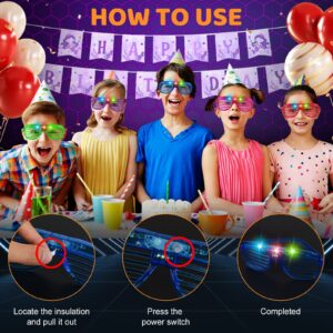 OLUPP 84PCS LED Glasses Glow Glasses, Glow in The Dark Party Supplies 2024 for Kids/Adults, Rave Neon Flashing Glasses Light Up for Golw Party Birthday New Year Carnival Party Decorations