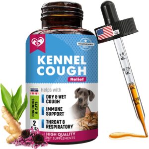 kennel cough treatment & natural infection medicine for dogs & cats - respiratory & cold cough relief - collapse trachea & cat asthma support - made in usa