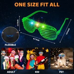 OLUPP 84PCS LED Glasses Glow Glasses, Glow in The Dark Party Supplies 2024 for Kids/Adults, Rave Neon Flashing Glasses Light Up for Golw Party Birthday New Year Carnival Party Decorations