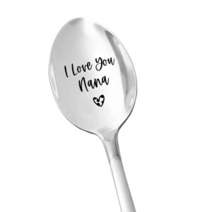 best nana gifts - i love you nana coffee stainless steel engraved spoon funny teaspoon gift for women birthday mother's day christmas