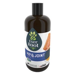 everroot dog supplement dog hip and joint supplement oil with salmon oil and green lipped mussel - 16 oz. bottle