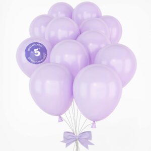 house of party pastel purple balloon garland kit 100pcs - 5 inch single color pastel latex balloons for graduation, wedding, bachelorette party decorations | kids party latex birthday balloons