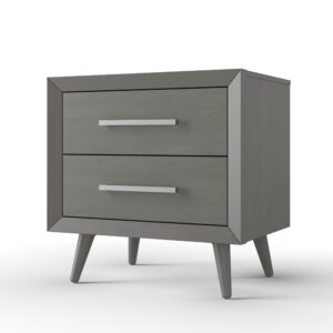 child craft cranbrook 2 drawer nightstand for nursery or bedroom, large storage drawers, made of sturdy pinewood, non-toxic, baby safe finish (lunar gray)