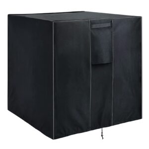 wleafj air conditioner cover for outside units, heavy duty ac unit cover outdoor for winter fits up to 24 x 24 x 30 inches