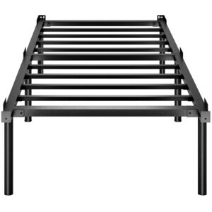 haageep 20 inch tall platform bed frame twin size metal bedframe no box spring needed heavy duty mattress frames high