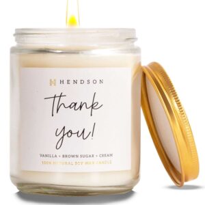 thank you gifts for women - thank you candle gifts ideas for friends, coworkers, boss, employee, mom, hostess - inspirational candles, birthday, friendship, appreciation presents for her