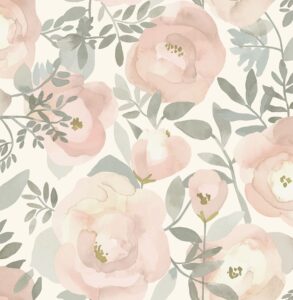 nuwallpaper rose peachy keen peel & stick wallpaper