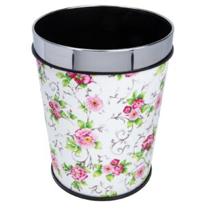 besportble large laundry hamper trash can wastebasket flower garbage bin for bathroom kitchen bedroom office holds trash waste garbage recycling 6l stainless steel trashcan