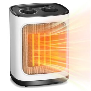 cowsar portable space heaters for indoor use 1500w small space heater with thermostat personal desk heater for office bedroom