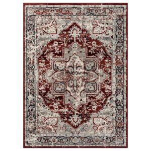 luxe weavers moroccan floral vintage red 5x7 area rug