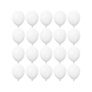 10 inch white latex balloons, 100 pcs thick white party balloons birthday decorations (white)