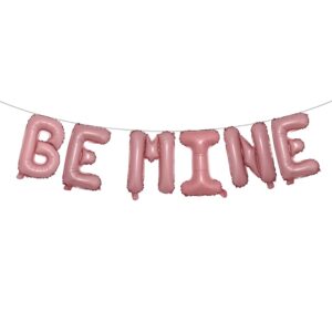 be mine valentine banner decoration balloon for galentines day bubbly bar bridal shower wedding bridal shower marry me bachelo party supplies (be mine pink)