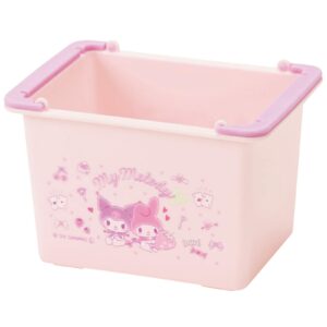 skater mbsk1-a stackable mini basket, set of 2, my melody kuromi, cute, sanrio, 4.6 x 3.3 x 3.1 inches (11.7 x 8.4 x 7.8 cm)