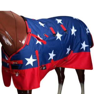 us flag 56 in hilason 600d winter waterproof poly pony horse blanket | horse blanket | horse turnout blanket | horse blankets for winter | waterproof turnout blankets for horses | blankets for horses