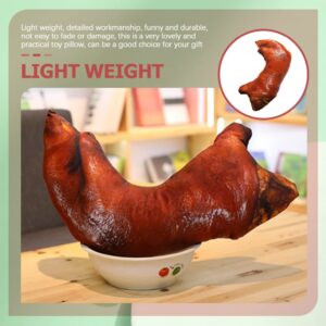 PRETYZOOM Pig Trotter Throw Pillow Fake Artificial Simulation Meat Stuffed Plush Pig Animal Stuffed Cushion Pillow Pillow Cushion Stuff Dolls Photo Prop Sleep Hugging Pillow