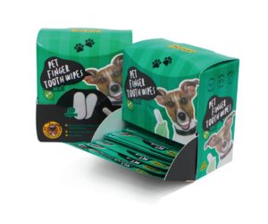 puppy crush pet finger tooth paste mint (50 wipes) easy-to-use disposable pet finger tooth wipes