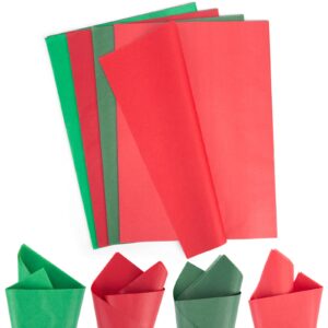 koogel 320 sheets christmas tissue paper, red green gift wrapping paper 14 x 10inch craft tissue paper bulk for xmas wedding holiday gifts box diy crafts decoration