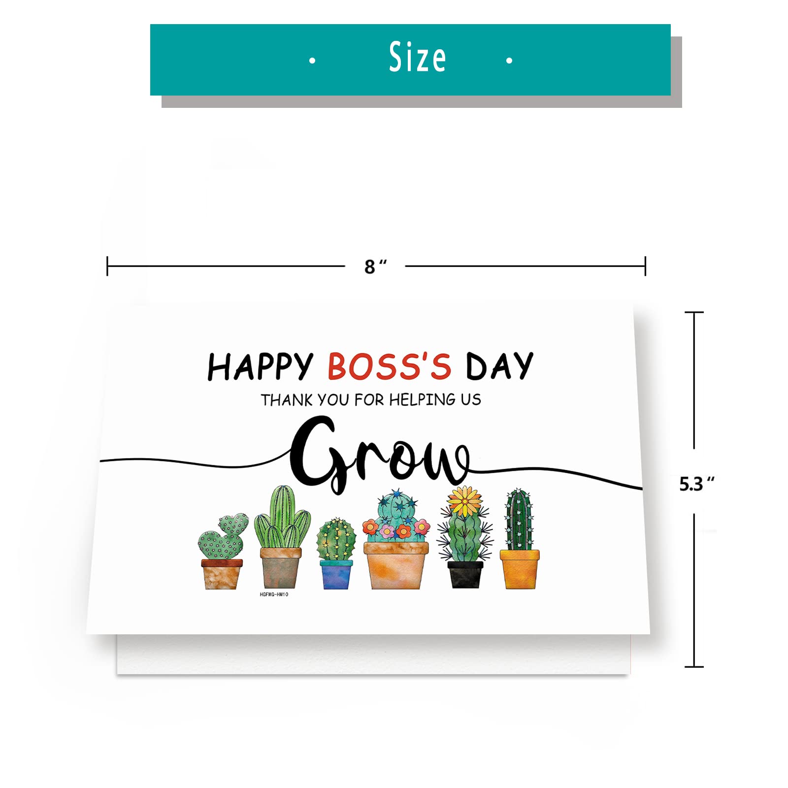 Huameigf Happy Boss’s Day Card, Cute Card Gifts for Boss Lady, Thank You Card from Employee, Funny Boss Day Card Gifts for Men or Women, Thank You for Helping Us Grow…