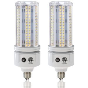 ns 2 pack 600w equivalent 7530 lumen a19 60w led corn light bulbs e26 medium base 6500k cool white for home garden lighting garage backyard office household