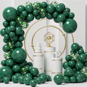 green balloons garland arch kit 125pcs different sizes 18 12 10 5 inch emerald dark green and green confetti latex balloons for anniversary birthday party graduation jungle theme christmas decorations