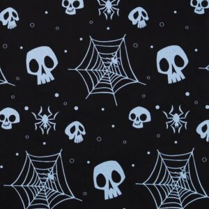 mr five 30 sheets black halloween tissue paper bulk,20" x 28",black with white skull spider web pattern tissue paper,halloween tissue paper for gift bags,skull tissue paper for halloween party