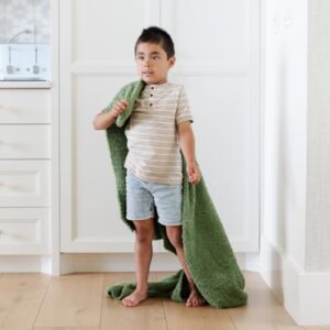 saranoni super soft comfy bamboni blanket for kids and teens 40" x 60" (olive, 40" x 60")