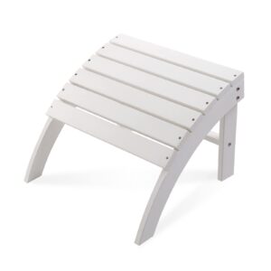 psilvam adirondack ottoman, adirondack footstool for adirondack chair weather resistant foot rest for outdoor porch, yard, garden（white）