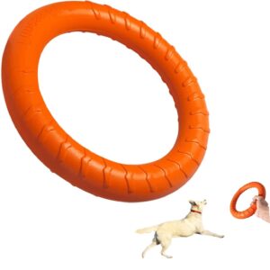 dlder dog flying disc dog chew toy,dog toys for aggressive chewers floating dog ring/fetch toys for medium/large breeds interactive dog pool float durable toy for training and teeth cleaning,28cm