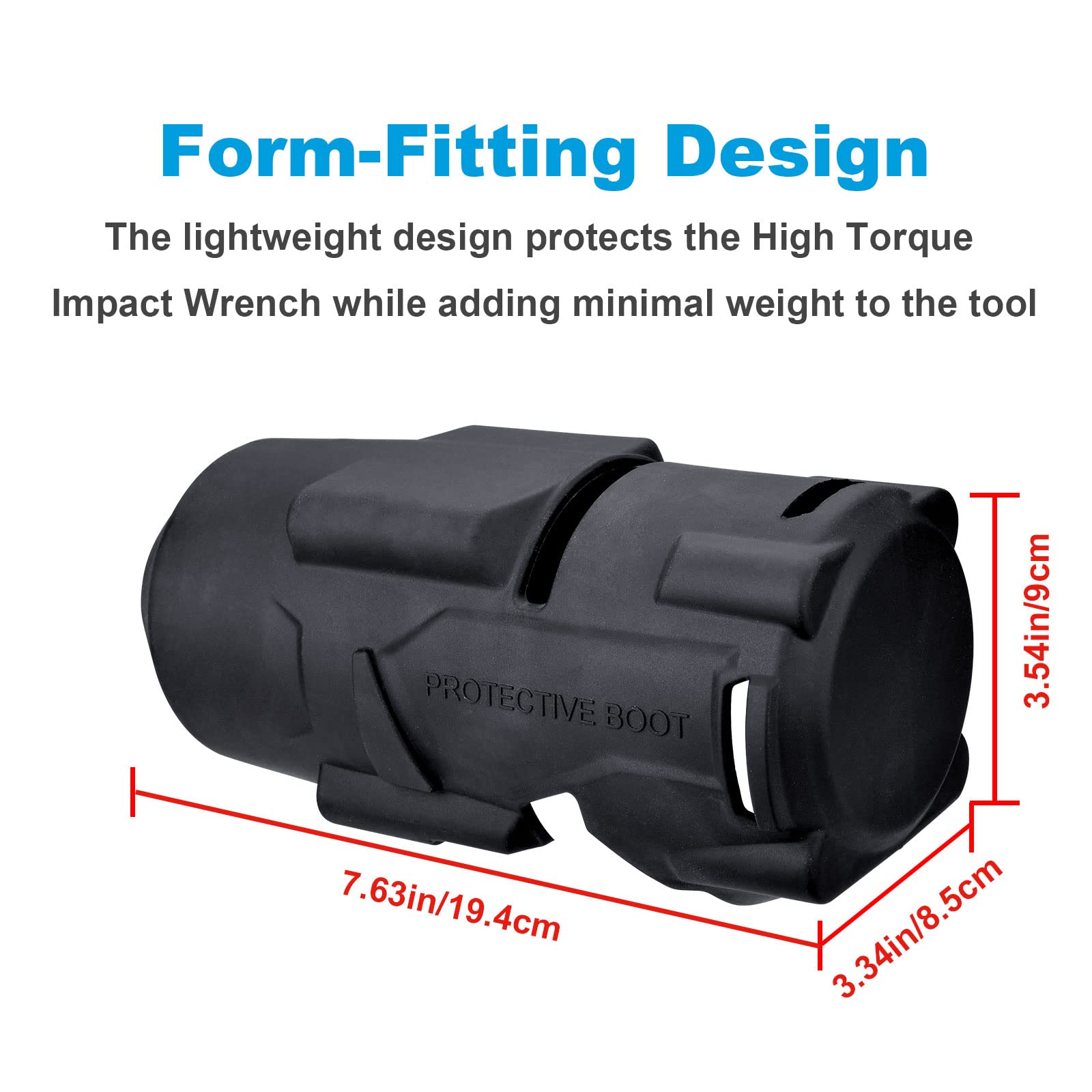 Healvaluefit 49-16-2767 High Torque Impact Cover Boot Fit for Milwaukee M18 Fuel 1/2 High Torque Impact Wrench (2767-20) & ONEKEY Version (2863-20)