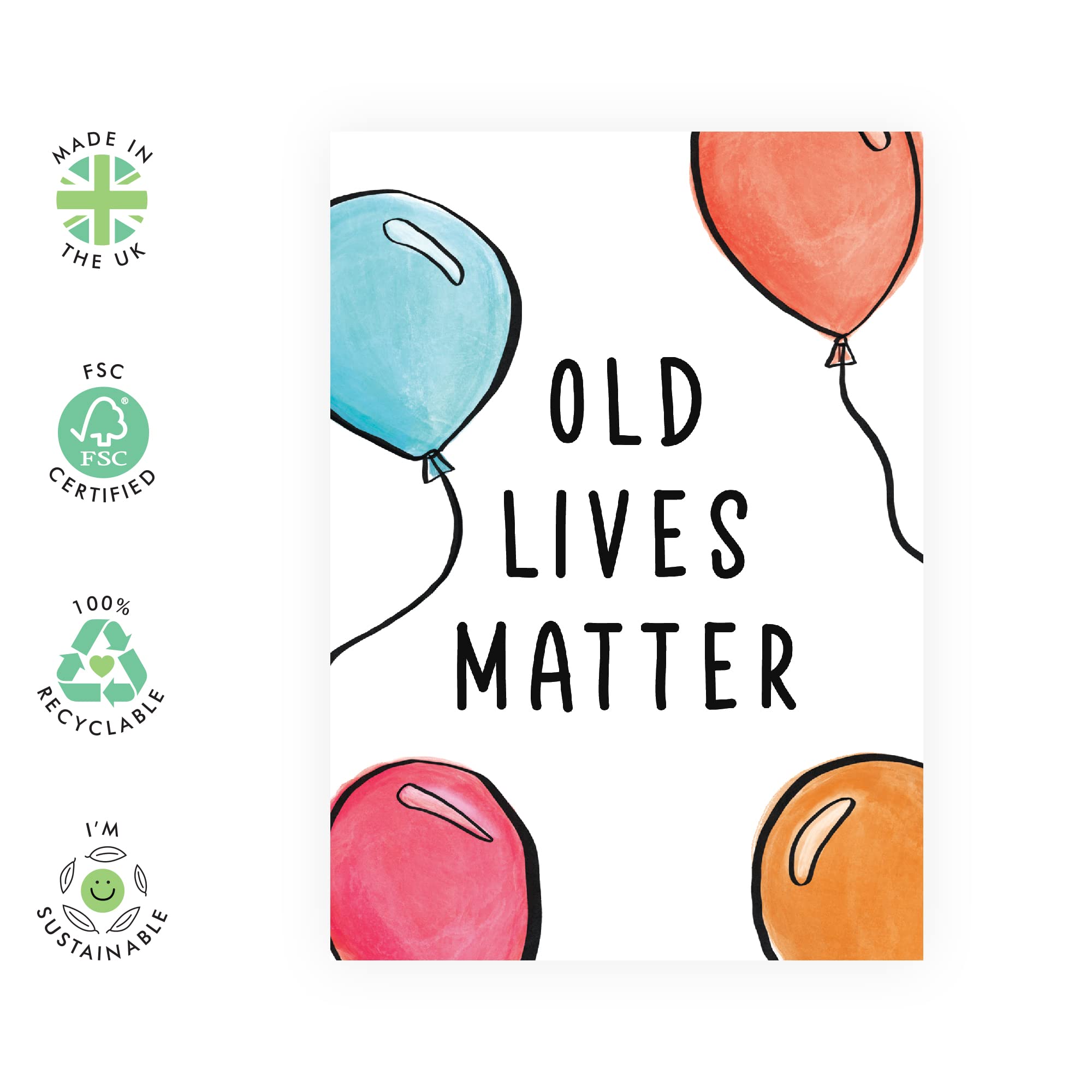 CENTRAL 23 Retirement Card for Women and Men - Funny Birthday Cards for Mum - 'Old Lives Matter' - For Dad Sister Grandpa - Nanny Birthday Card Humor - Comes With Fun Stickers