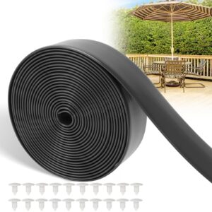 lukloy 2" wide vinyl straps for patio chairs repair 20ft long patio garden furniture replacement straps with 20 rivets, black