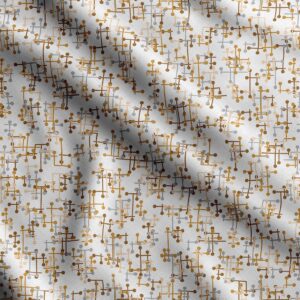 soimoi texture print - brown, canvas fabric material - 56 inch wide, 1 yard, unstitched fabric for upholstery, bags, workwear and outdoor gear.