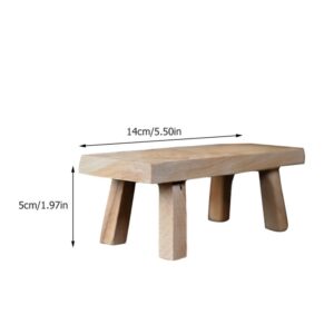 DECHOUS Step Stool Tree Stump Stool Desktop Wooden Stool Statue Wooden Stool Sculpture Portable Bed Stool Small Step Ladder for Kitchen Bathroom (As Shown) Mushroom Stool Kitchen Stool